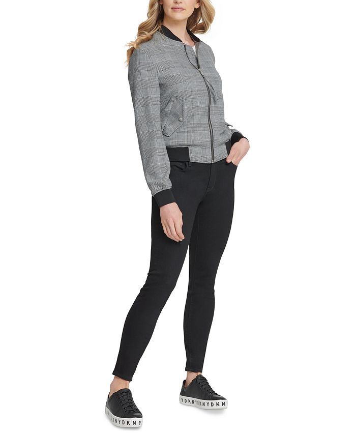 DKNY Plaid Bomber Jacket - Macy's