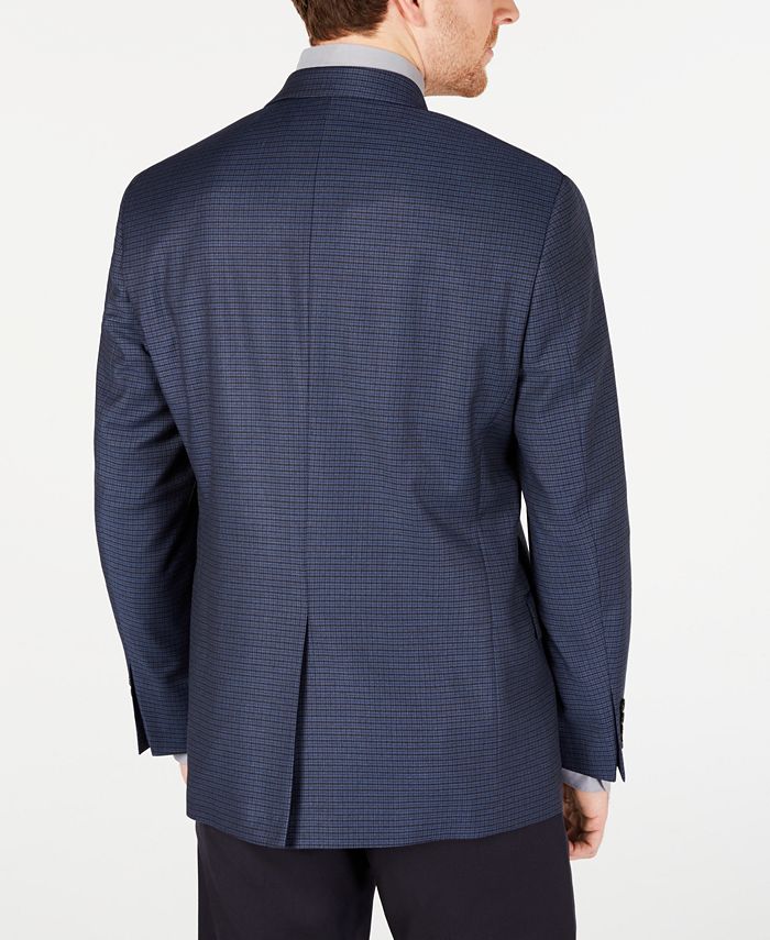 Lauren Ralph Lauren Men's Classic-Fit UltraFlex Stretch Blue Mini-Check ...