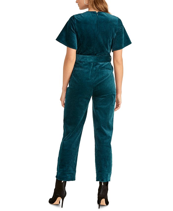 RACHEL Rachel Roy Ribbed Velvet Jumpsuit - Macy's