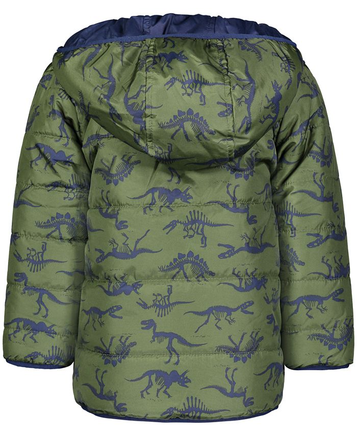 Carter's Toddler Boys Dinosaur-Print Reversible Hooded Jacket - Macy's