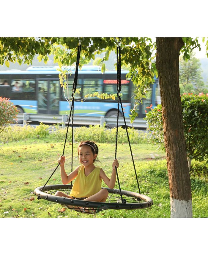 PawsMark Round Net Tree Swing with Hanging Ropes - Macy's