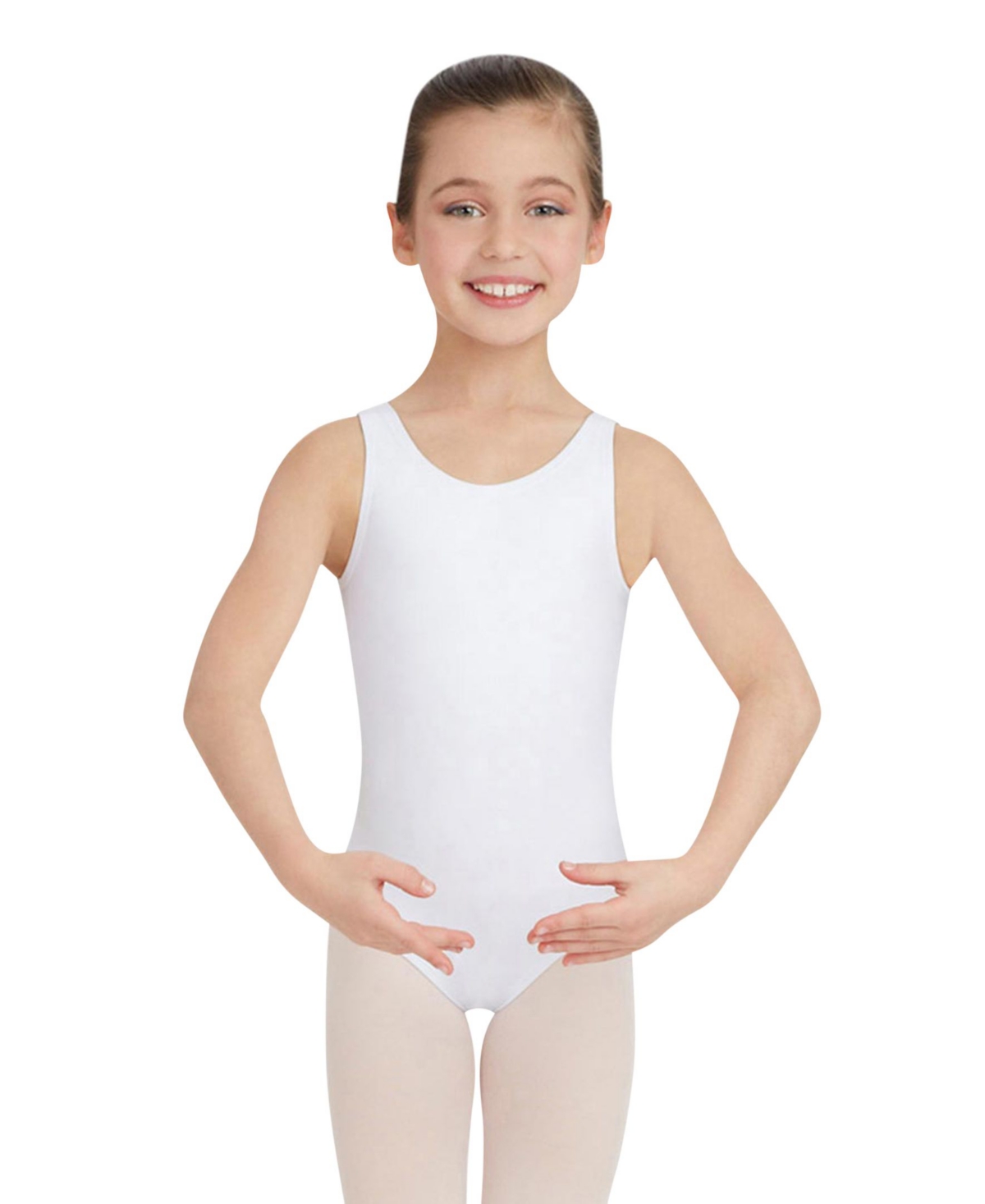 Click here for Capezio Girls Tank Leotard - White prices