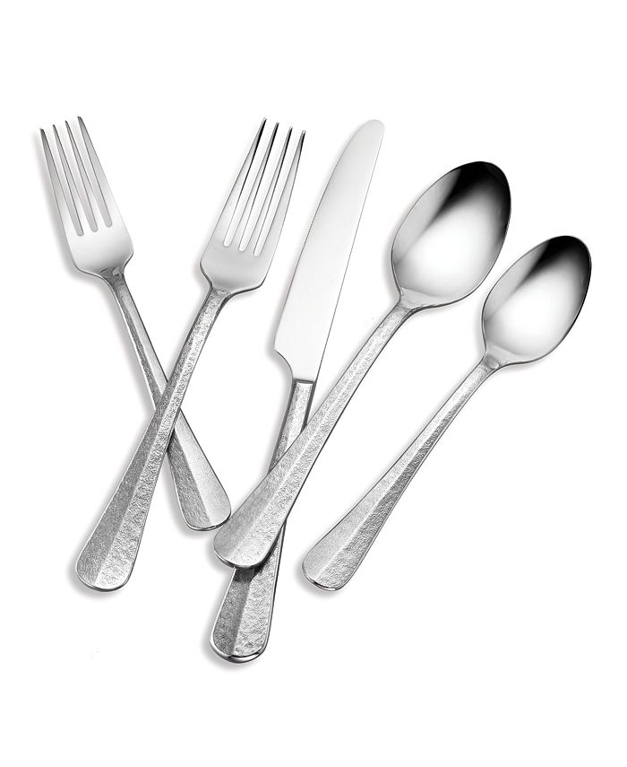 Hampton Forge CLOSEOUT! Tomodachi Nyssa Satin 112-PC Flatware Set ...