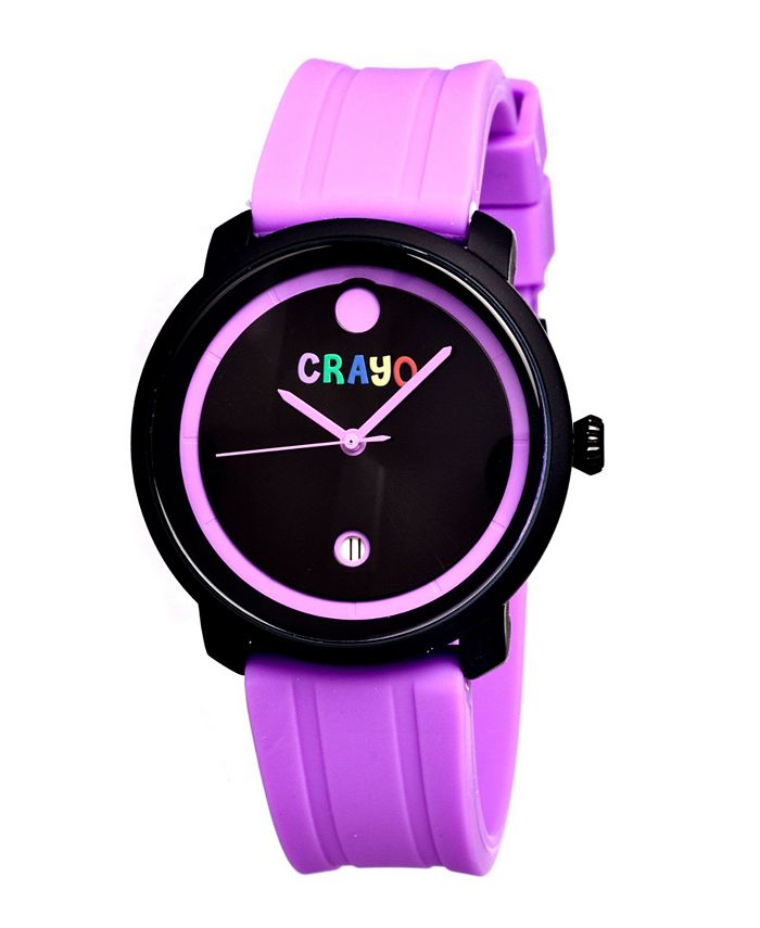 Crayo Unisex Fresh Lavender Rubber Strap Watch 39mm - Macy's