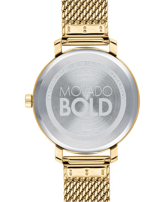Movado Women's Evolution Swiss Bold Light Gold Ion-Plated Stainless ...