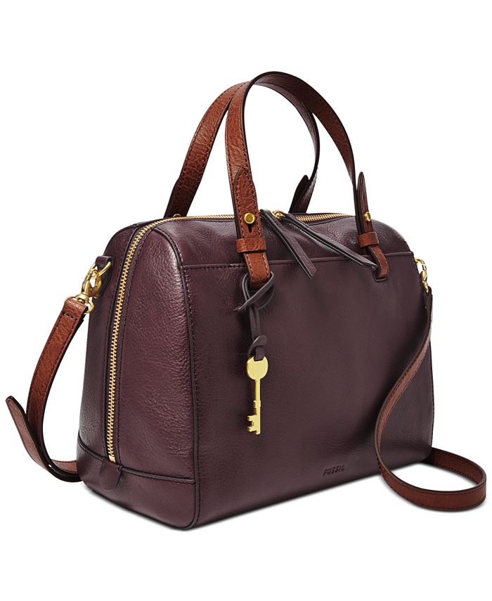 Fossil Rachel Leather Satchel - Macy's