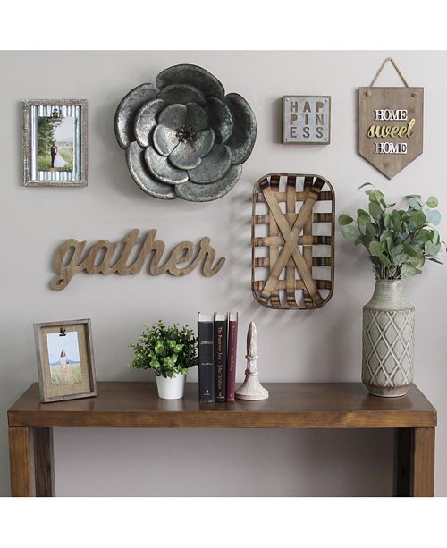 Stratton Home Décor Stratton Home Decor Galvanized Flower Wall Decor ...