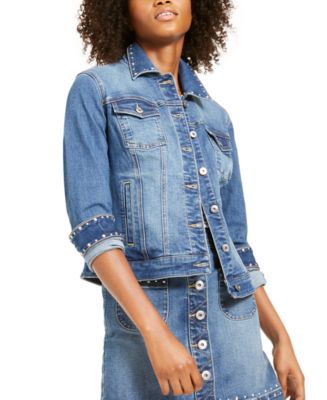 INC Studded Jean Jacket, Created for Macy's - Macy's