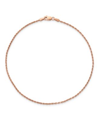 Rope Chain Anklet in 14k Rose Gold - Macy's