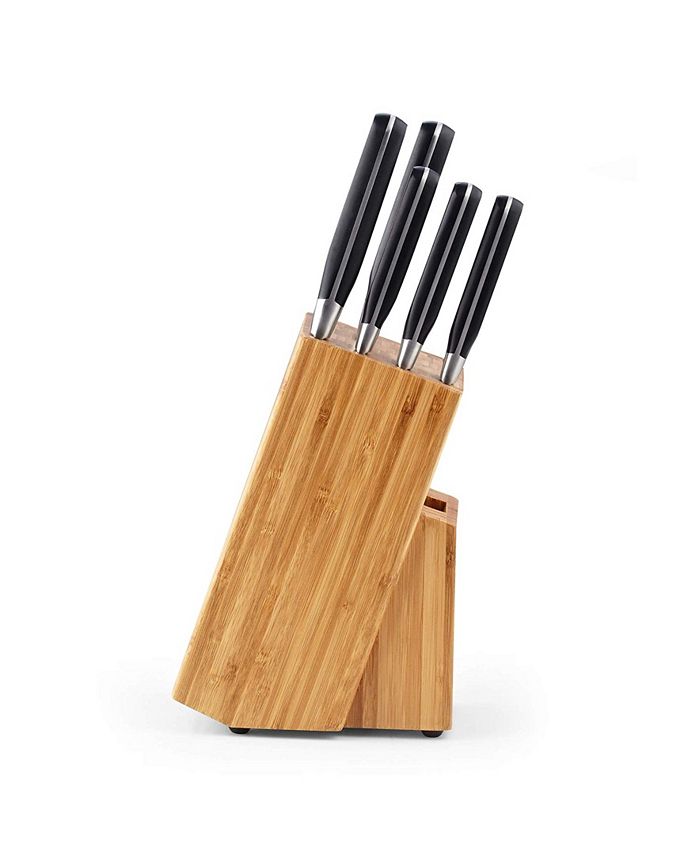 Cook N Home 6 Piece Knife Block Set - Macy's