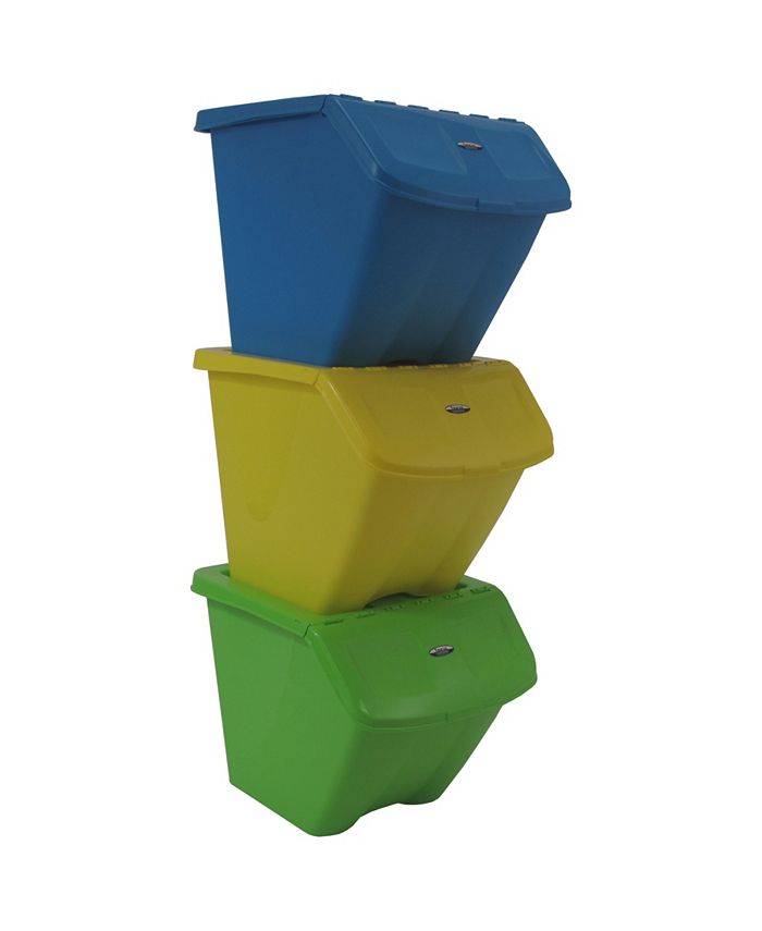 TAURUS 10 Gallon Stackable Shutter Bin 3 Piece Set - Macy's