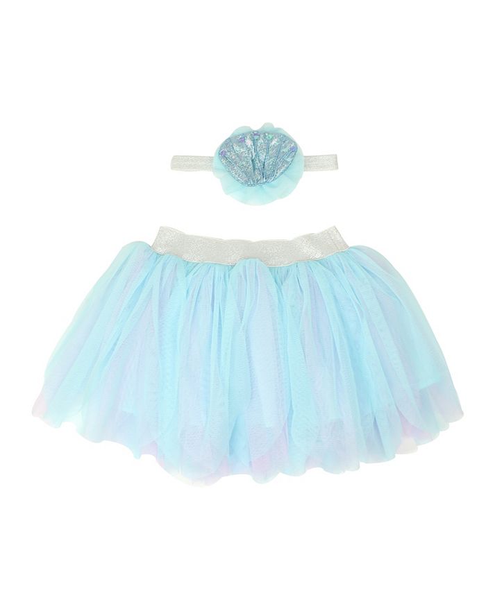 Popatu Baby Girl Streamer Tutu and Mermaid Headband Set - Macy's