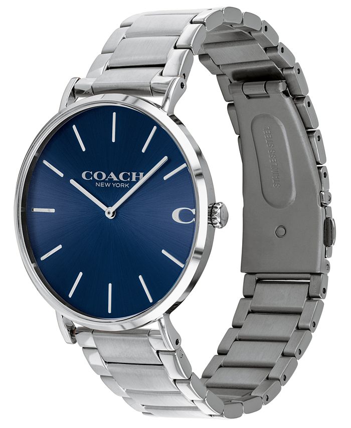COACH Men's Charles Stainless Steel Bracelet Watch 41mm - Macy's