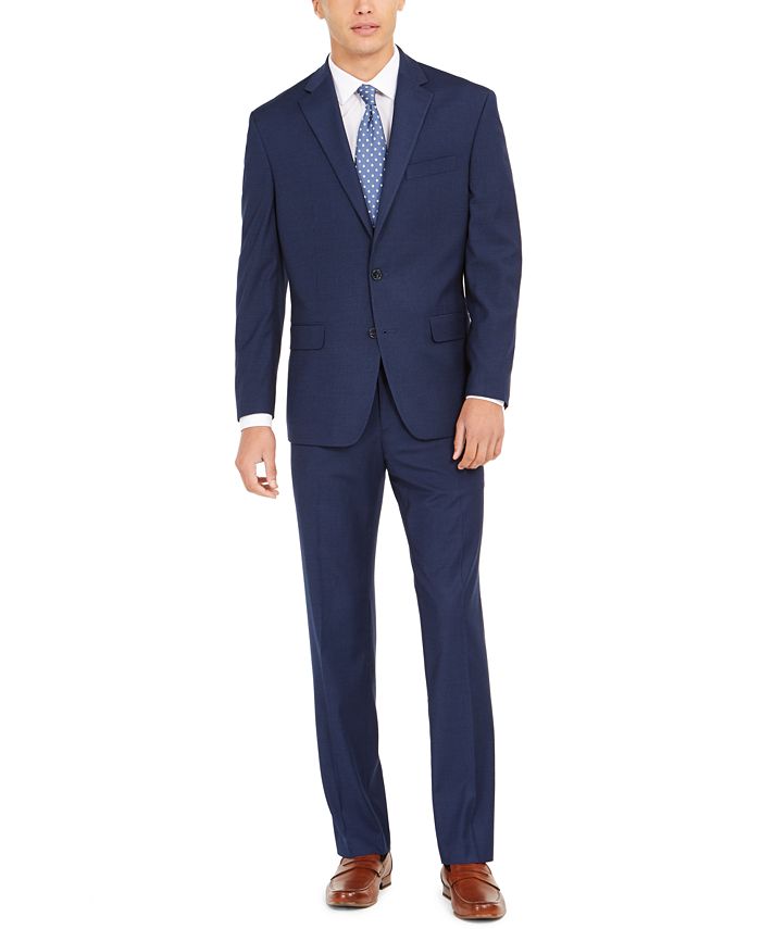 Club Room Men's Classic-Fit Mini-Grid Suit - Macy's