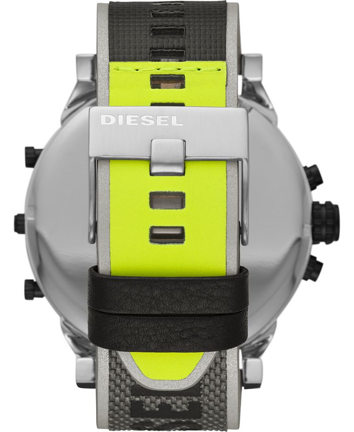 Diesel Men's Chronograph Mr. Daddy 2.0 Gray Nylon Strap Watch 57mm - Macy's