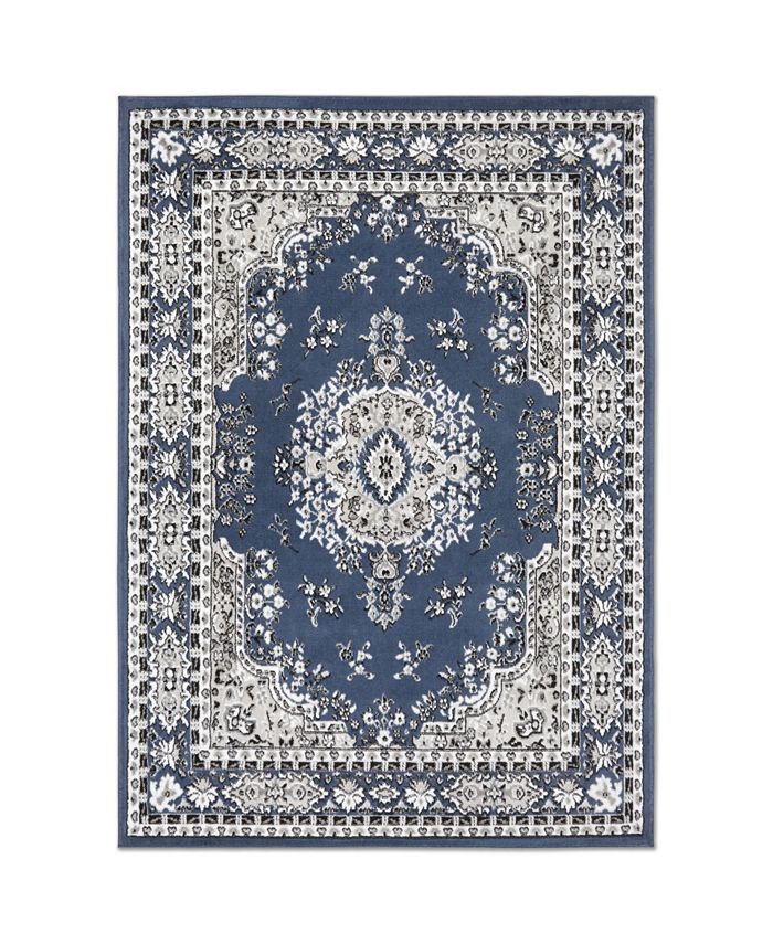 Global Rug Designs Global Rug Design Loma LOM01 Dark Blue 1'9" x 2'11 ...