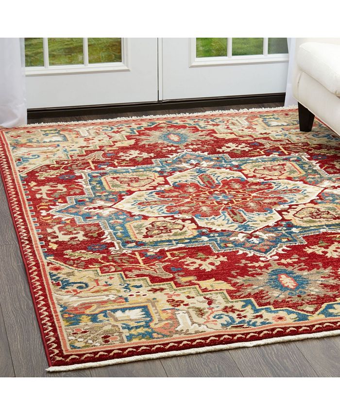 Nicole Miller Ridgefield Lahti Red 7'9" x 10'1" Area Rug - Macy's