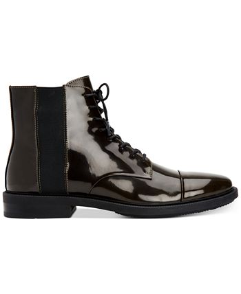 Calvin Klein Men's Cronus Patent Leather Boots - Macy's