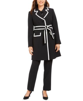 Le Suit Topper-Jacket Straight-Leg Pants Suit - Macy's