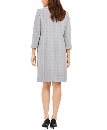 Le Suit Plaid Tweed Topper-Jacket Dress Suit - Macy's