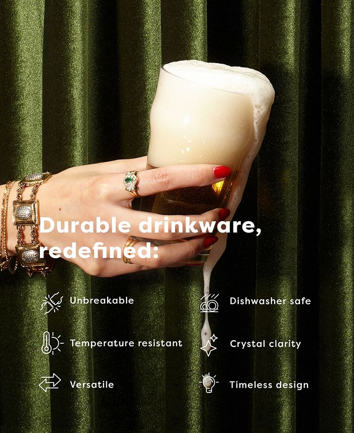 TOSSWARE Reserve 16oz Stemless Wine Glasses Set of 4 - Macy's