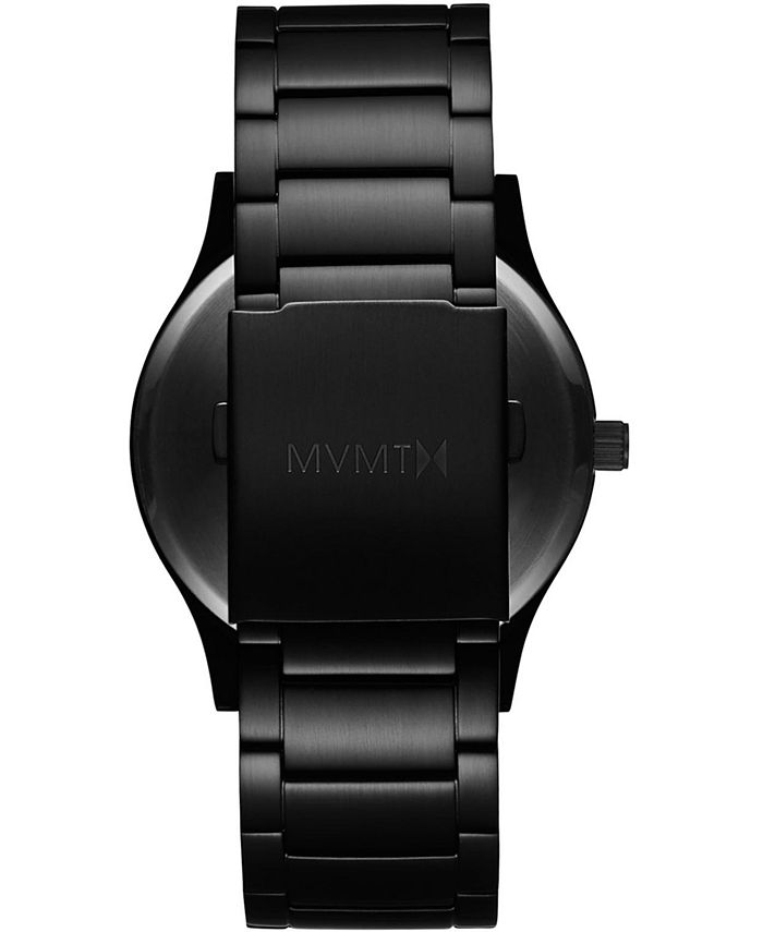 MVMT Men's Classic Black Stainless Steel Bracelet Watch 45mm - Macy's