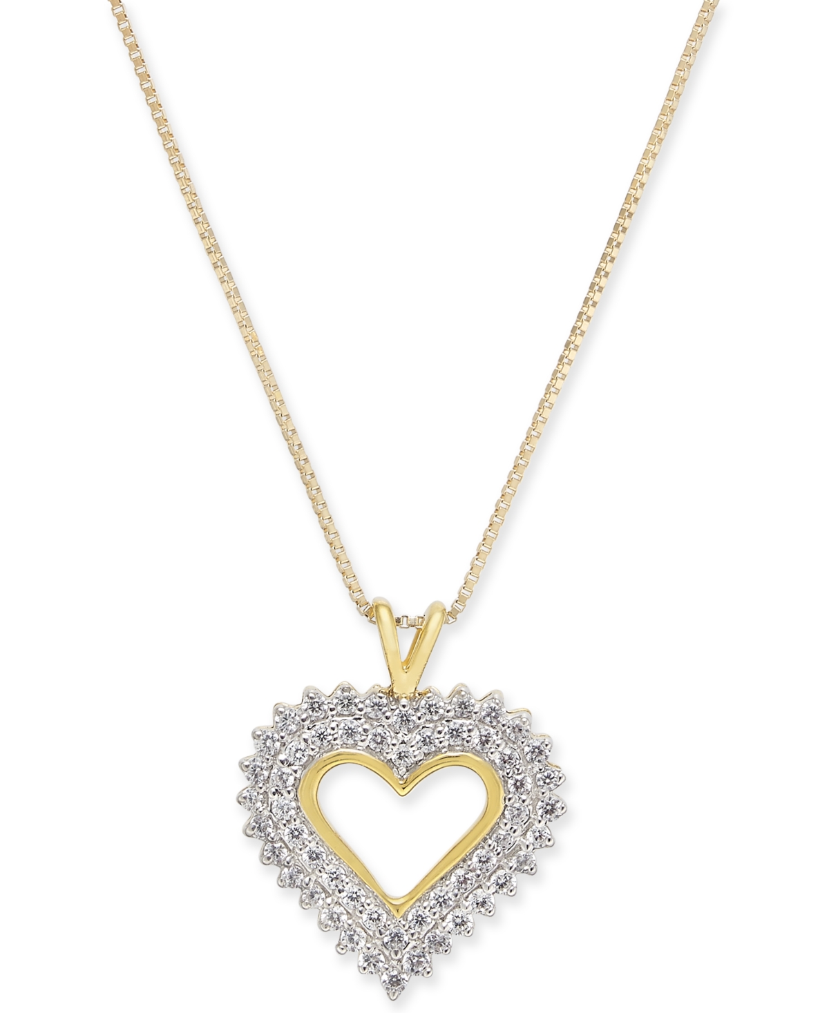 Click here for Diamond Heart 18 Pendant Necklace (1/4 ct. t.w.) i... prices