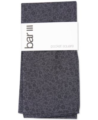 Bar III Men's Jacquard Floral Pocket Square, Created For Macy's - Macy's