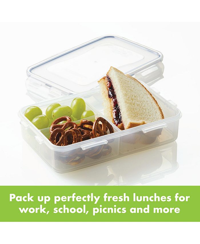 Lock n Lock Easy Essentials On the Go Divided Rectangular 27-Oz. Food ...