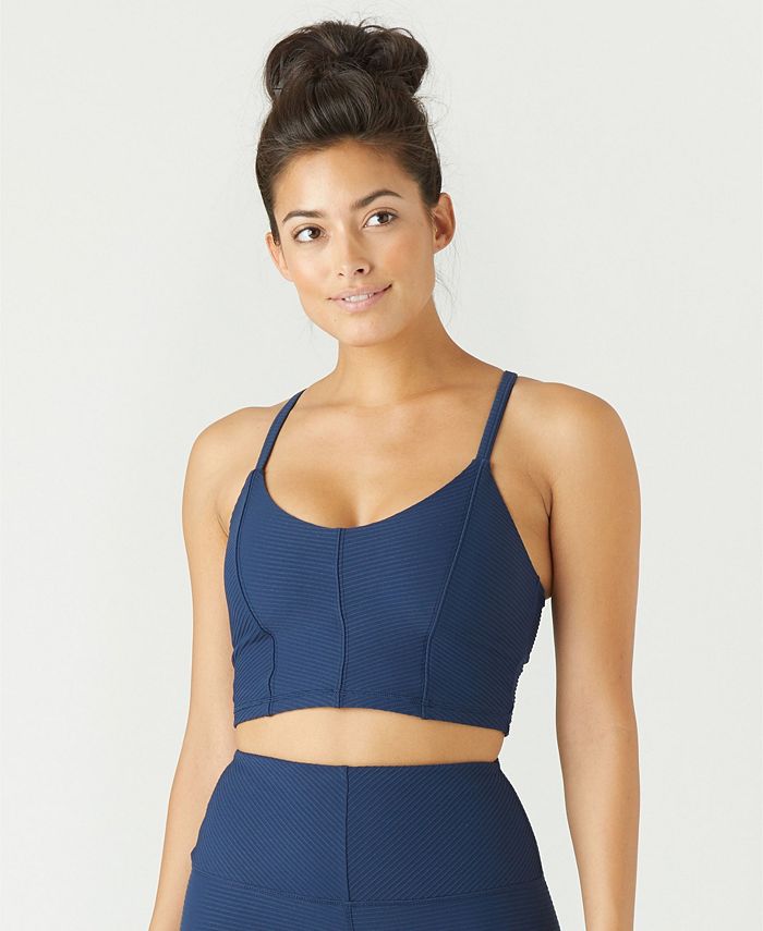 Glyder Ribbed Charge Sports Bra - Macy's