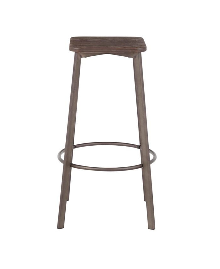Lumisource Clara Square Bar Stool, Set of 2 - Macy's