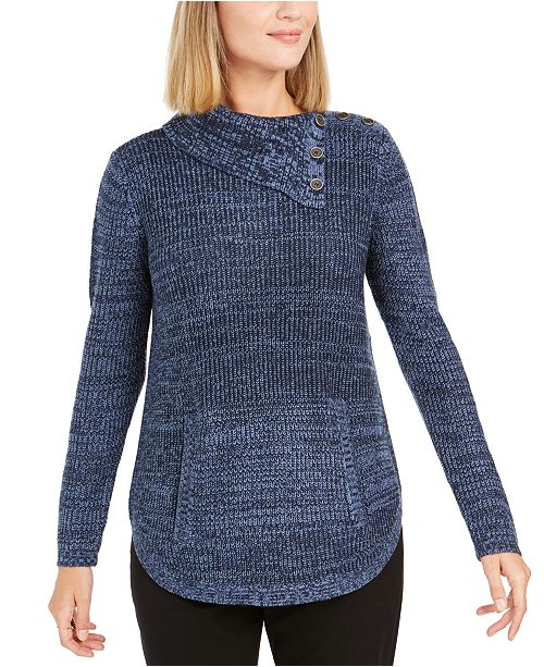 Style & Co Petite Envelope-Neck Sweater, Created for Macy's & Reviews ...