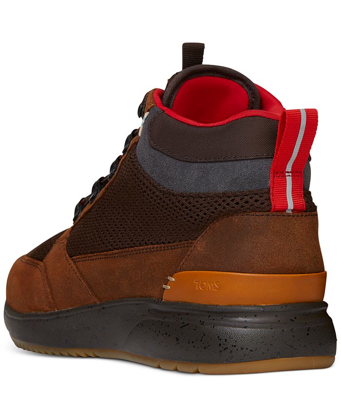 TOMS Men's Skully Brown Distressed Leather Waterproof Boots - Macy's