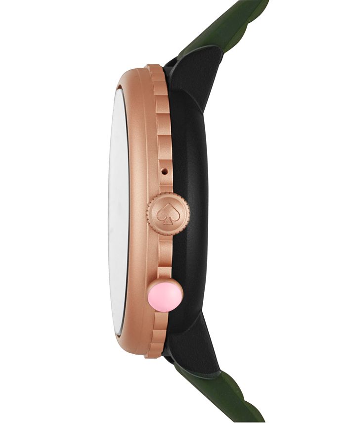 kate spade new york Women's Sport Scalloped Green Silicone Strap ...