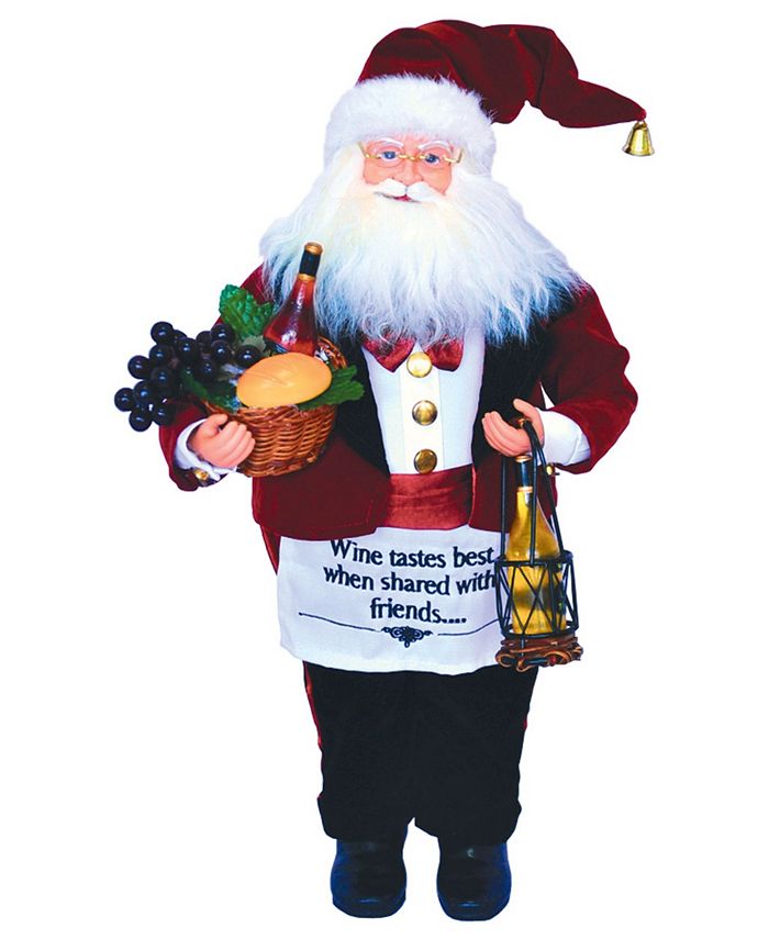 Santa's Workshop 17" Wine Steward Santa - Macy's