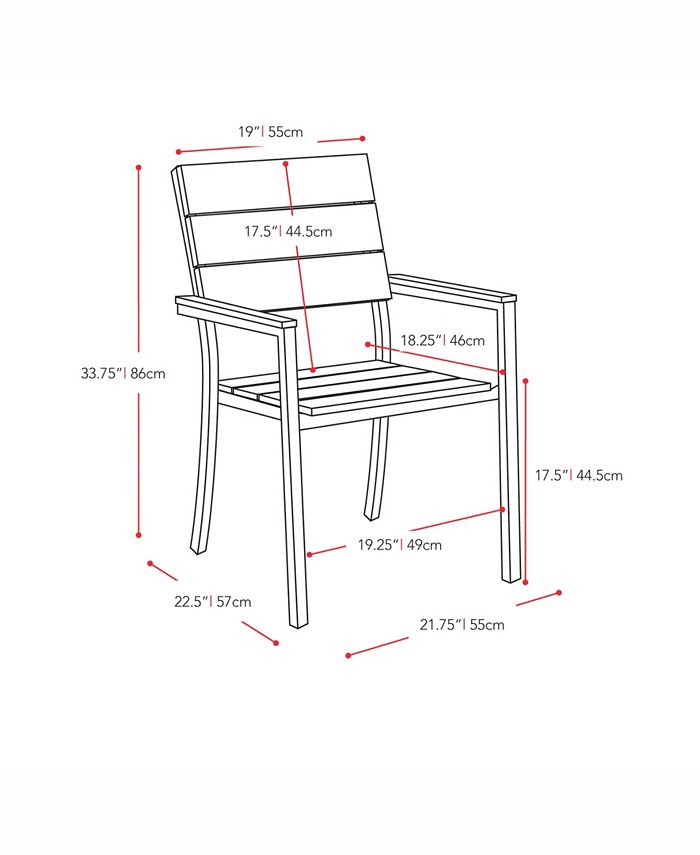CorLiving Distribution Gallant Sun Bleached Outdoor Dining Chairs, Set ...