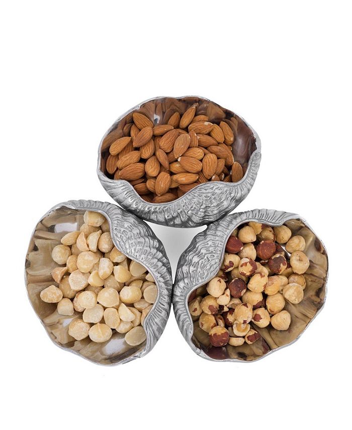 Arthur Court Designs Aluminum Clam Shell 3-Bowls Server - Macy's