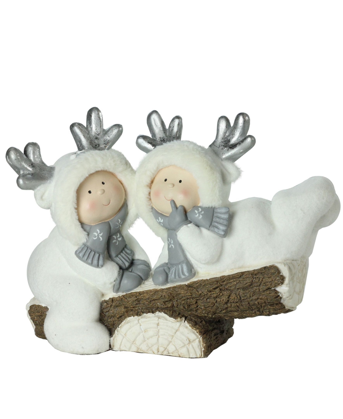 Click here for Northlight 18.5 White Winter Christmas Smiling Chi... prices