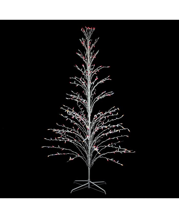 Northlight 4' White Lighted Christmas Cascade Twig Tree Outdoor ...