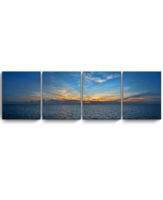 Ready2HangArt Bahamas Sunset 4 Piece Wrapped Canvas Coastal Wall Art ...