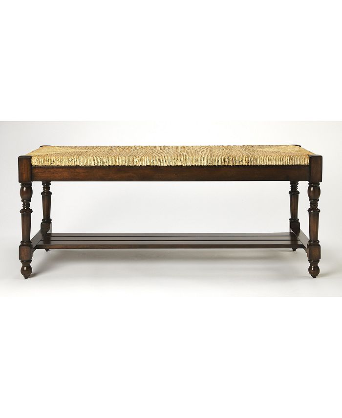 Butler Ravello Woven Wicker Bench - Macy's