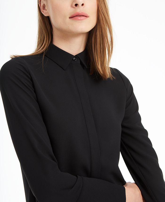 Anne Klein Split-Cuff Blouse - Macy's