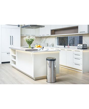 Hamilton Beach Brushed Stainless Steel Motion Sensor 2 Piece Trashcan ...