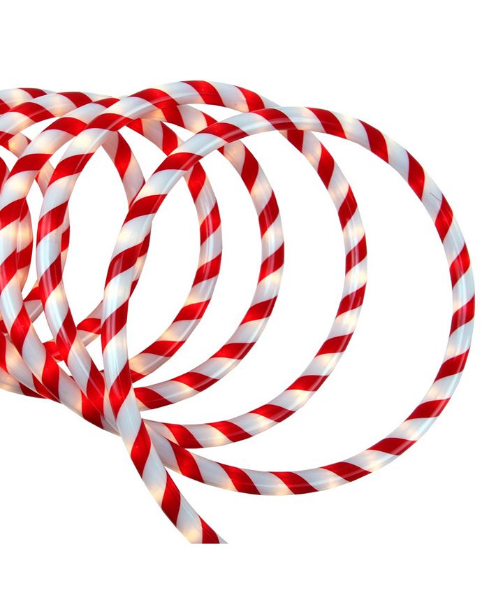 Northlight 18' Red and White Candy Cane Striped Christmas Rope Light ...