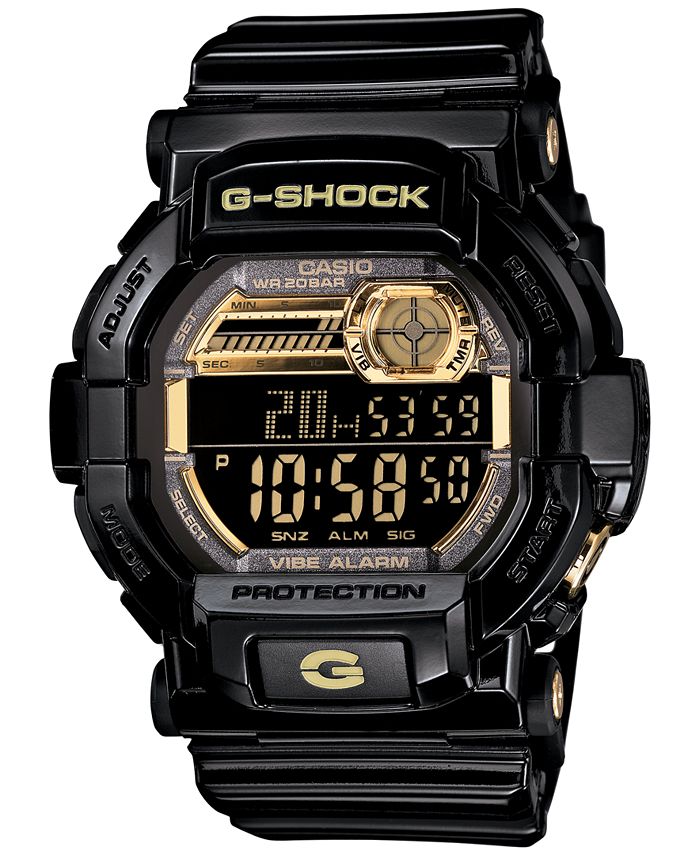 G-Shock Men's Digital Black Resin Strap Watch 50.8mm - Macy's