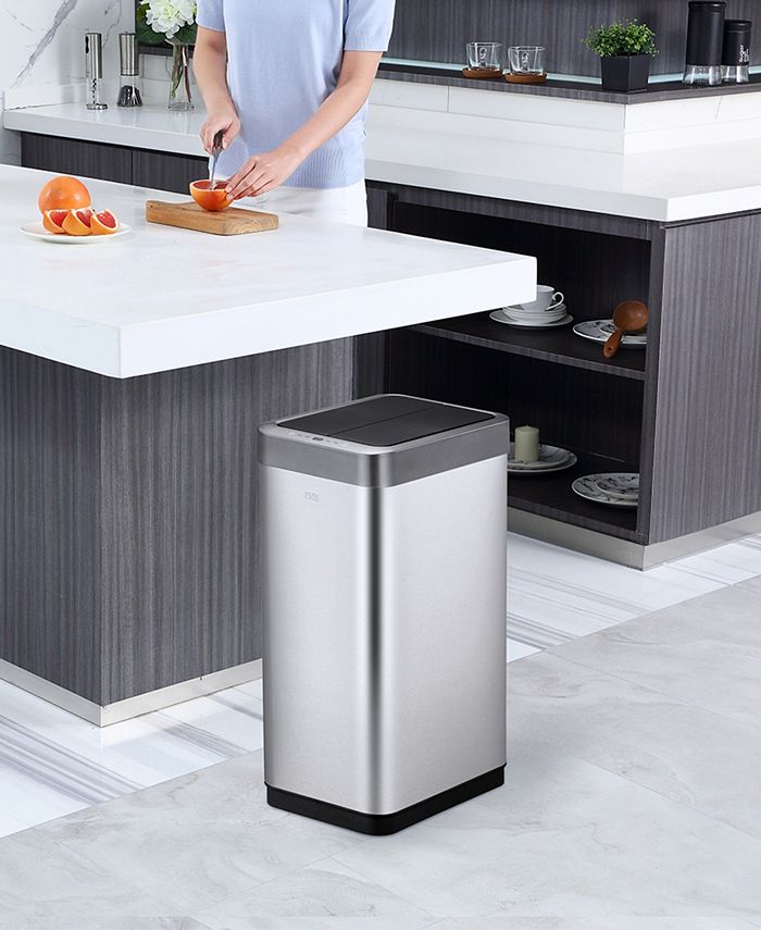 EKO Phantom X Brushed Stainless Steel 45L Motion Sensor Trash Can - Macy's