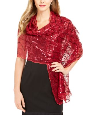 Cejon Scalloped Sequin Wrap - Macy's