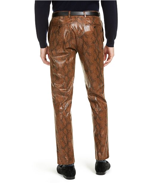 Tallia Men's Brown Snakeskin Pants & Reviews - Pants - Men - Macy's
