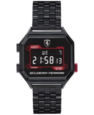 Ferrari Men's Digital Digidrive Black PVD Stainless Steel Bracelet ...