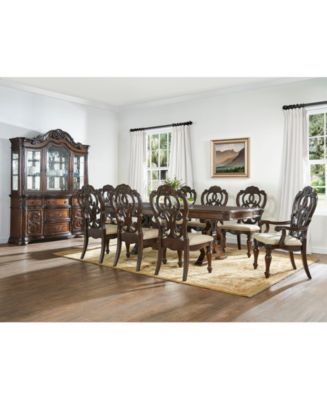 Reya Dining 9-Pc Set ( Table + 6 Side Chairs + 2 Arm Chairs) - Macy's